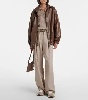 Brunello Cucinelli Monili Suede Lace-up Sneakers