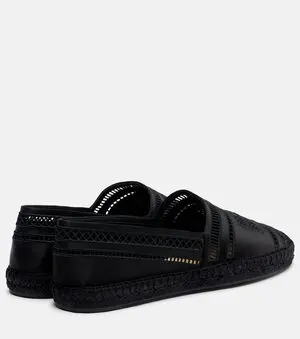 Tory Burch Open Weave Espadrilles - Black