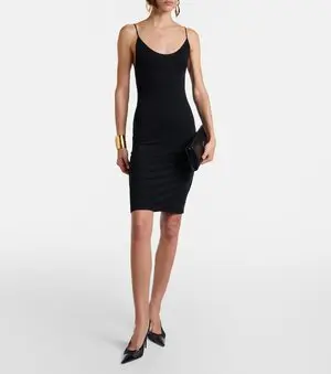 Saint Laurent Cassandre Jersey Midi Dress