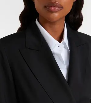 Max Mara Virgin Wool Blazer - Black
