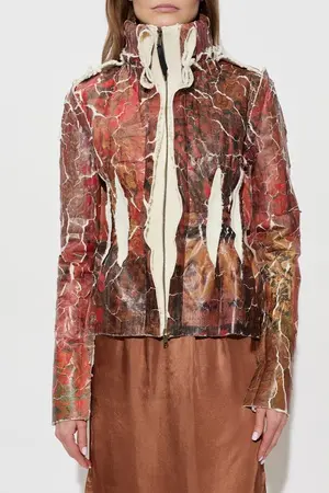 MAISON MARGIELA Vintage Effect Leather Jacket