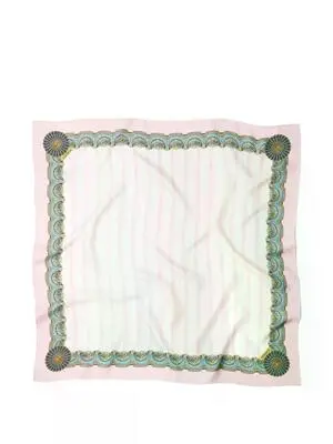 Versace Printed Silk Twill Scarf 90 Cm - Pink