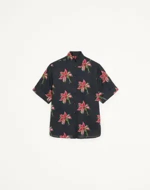 Valentino Garavani Papier Floral Linen Shirt
