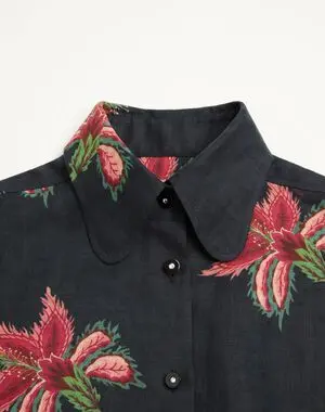 Valentino Garavani Papier Floral Linen Shirt