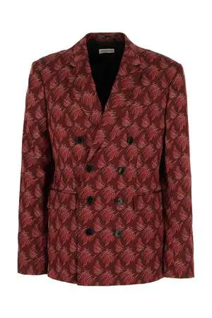 Dries Van Noten Double-breasted Printed Blazer - Multicolor
