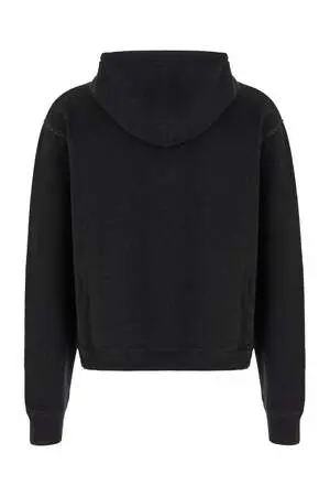 Valentino Garavani Black Graphic Print Cotton Hoodie