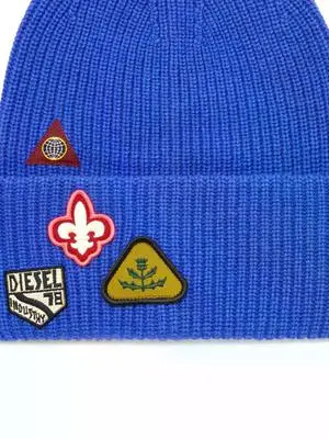 DIESEL® K-phat Patch-detail Ribbed-knit Beanie Hat