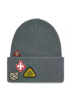 DIESEL® K-pha Ribbed-knit Beanie Hat - Grey