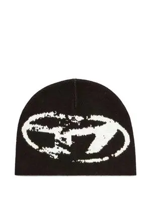 DIESEL® K-capitan Distressed Beanie Hat - Black