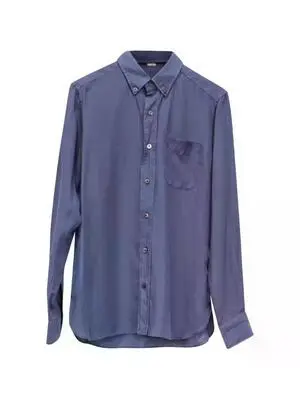 TOM FORD Button-down Collar Chest Pocket Shirt - Blue