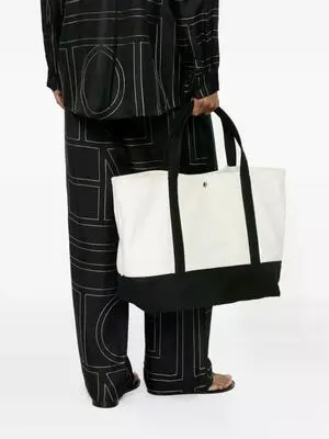 TOTEME Contrast Trim Canvas Tote Bag