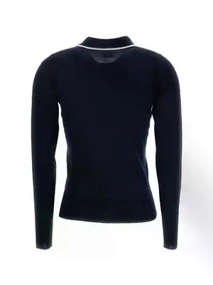 WALES BONNER Henry Logo-embroidered Contrast-trim Sweater