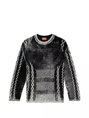 DIESEL® Oval D Cable-knit Sweater