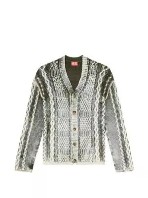 DIESEL® Cable Knit Cardigan - Green