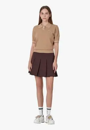 A.p.c. Lexi Pleated Skirt - Burgundy