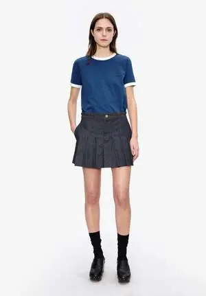 A.p.c. Pleated Mini Skirt - Indigo