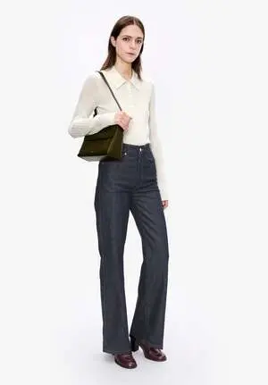 A.p.c. Narrow-rib Knit Polo Shirt