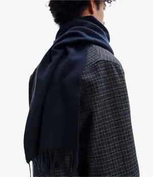 A.p.c. Alix Brodée Scarf One Size - Navy Blue