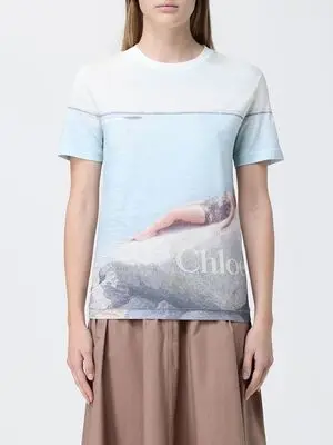 Chloé Cotton Graphic Print T-shirt - Multicolor