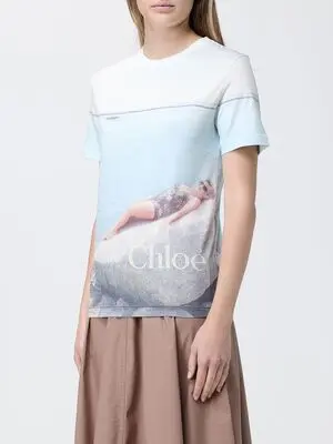 Chloé Cotton Graphic Print T-shirt - Multicolor