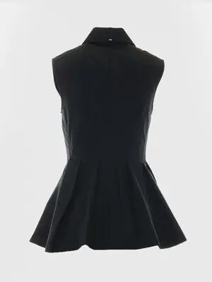 Sportmax Sleeveless Cotton Poplin Shirt - Black