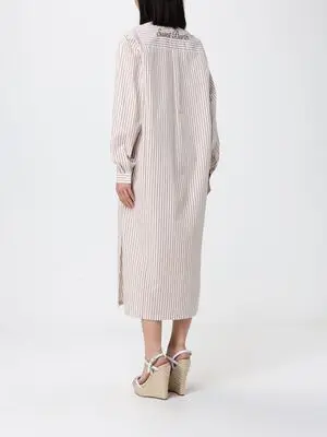 MC2 SAINT BARTH Striped Shirt Dress - Sky