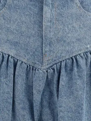 GANNI A-line Denim Midi Skirt