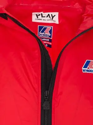 Comme Des Garçons X K-way Hooded Windbreaker Jacket With Contrast Logo