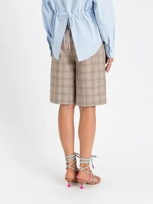 TWINSET Plaid Tailored Shorts