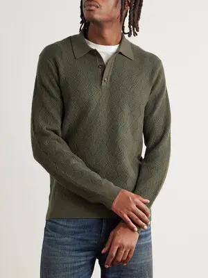 Mr P. Knitted Wool And Cashmere-blend Polo Sweater