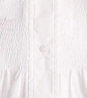SKIMS Cotton-blend Smocked Mini Dress - White