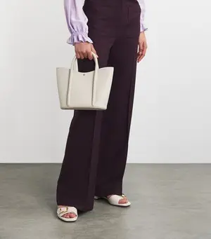 Harrods Grab Leather Rope Tote Bag