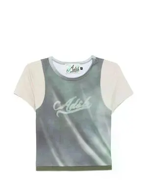 Andersson Bell Layered Logo T-shirt - Grey