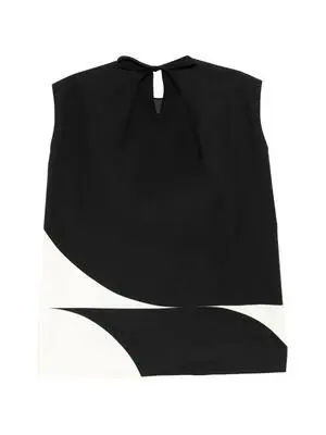 LESS Colour-block Sleeveless Blouse