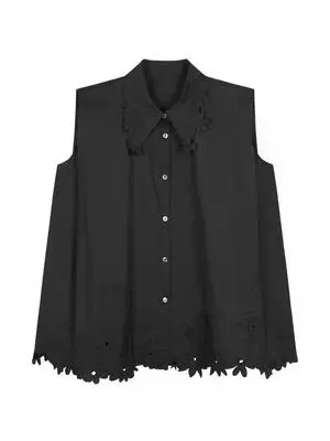 JNBY Embroidered Sleeveless Shirt - Black