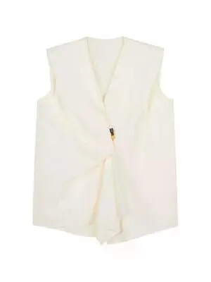 JNBY Embellished Draped Blouse - Neutrals