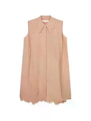 JNBY Scalloped Hem Shirt Dress - Neutrals