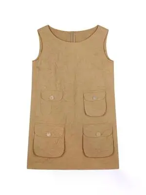 JNBY Floral-embroidered Utility Dress - Neutrals