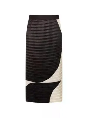 LESS Structured Midi Skirt - Black