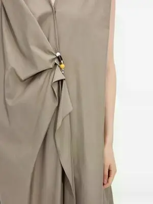 JNBY Deconstructed Sleeveless Dress With Bead Embellishment - Neutrals