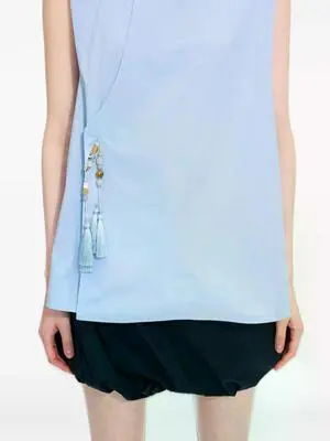JNBY Embellished Tassel Detail Top - Blue