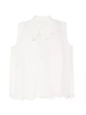JNBY Embroidered Sleeveless Shirt - White