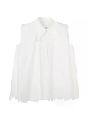 JNBY Embroidered Sleeveless Shirt - White