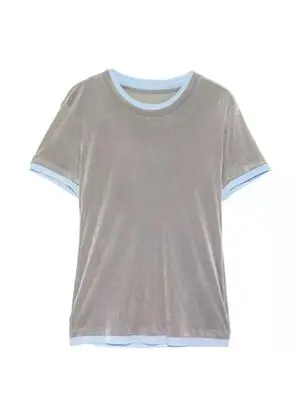 JNBY Velvet T-shirt With Contrast Trim