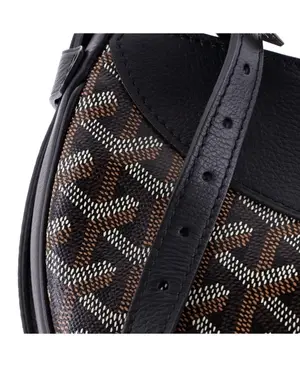 Goyard Hirondelle Shoulder Bag Coated Canvas And Leather - Black
