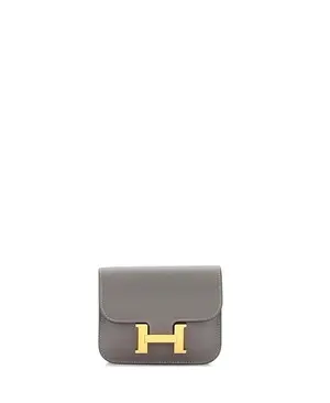 Hermès Constance Slim Wallet Evercolor - Gray