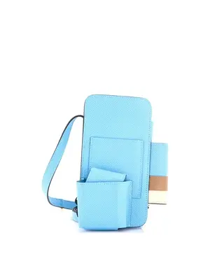 Hermès Hermesway Phone Case Crossbody Bag Epsom - Blue