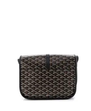 Goyard Mm Belvedere Ii Messenger Bag Coated Canvas - Black
