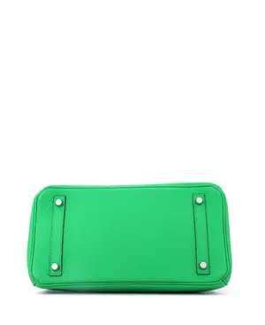 Hermès Birkin 30 Handbag Green Clemence With Palladium Hardware - Bamboo