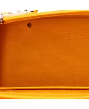 Goyard Mini Structured Saigon Top Handle Bag In Coated Canvas And Leather - Yellow
